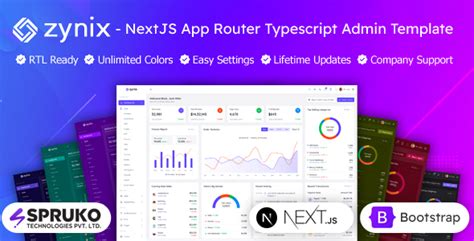 Zynix Nextjs Dashboard App Router Typescript React Bootstrap Admin