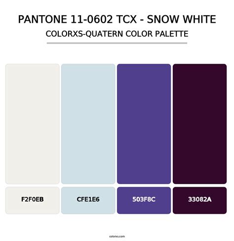 Pantone 11 0602 Tcx Snow White Color Palettes