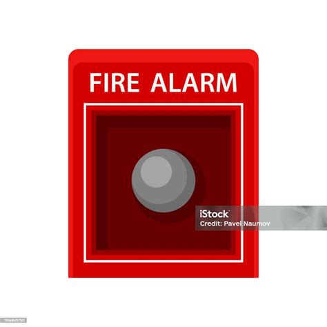 Alarm Kebakaran Kotak Logam Merah Dengan Tombol Sinyal Peringatan