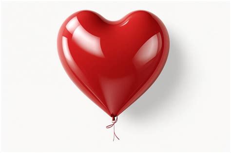 Premium Photo Red Heart Shaped Balloon Isolated On A White Background