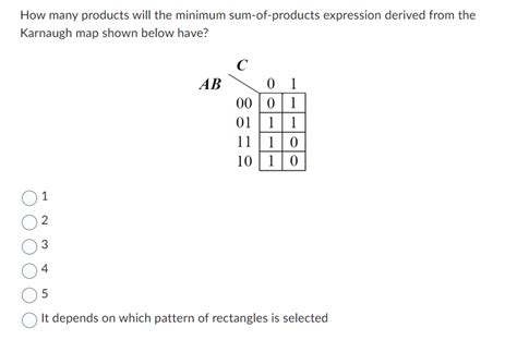 Solved How Many Products Will The Minimum Sum Of Products