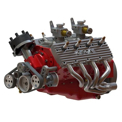Cison Small Block 44cc 16 Scale Flathead V8 Gas Engine That Works