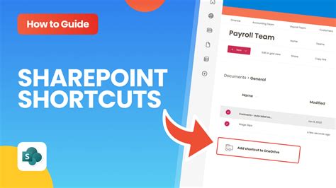 Improve Workflow Efficiency With Sharepoint Shortcuts In Onedrive