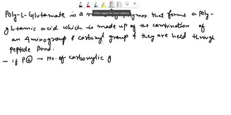 Solved Poly L Glutamate Can Form A Helical Structure But Only Below