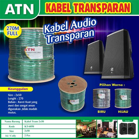 Jual COD KABEL LISTRIK TRANSPARAN KABEL SERABUT PER ROL X M FULL ATN Shopee