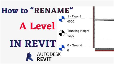 How To Rename A Level In Autodesk Revit Youtube
