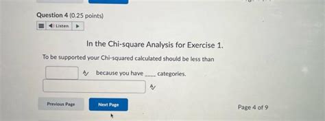 In The Chi Square Analysis For Exercise To Be Chegg