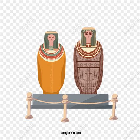 박물관 일러스트 주변 전시회 컬렉션에서 이집트 미라수집품골동품 Png 일러스트 무료 다운로드 Lovepik
