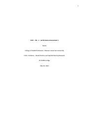 WGU EBP Task 1 C361 Docx 1 C361 ML 1 Performance Assessment 1 Name College Of Health