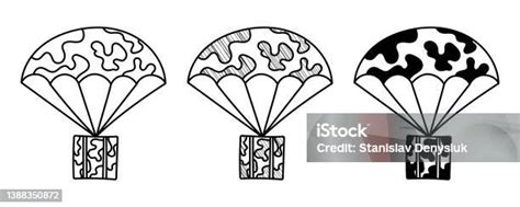 낙서 만화 스타일에 손으로 그린 벡터 군사 공기 드롭의 세트 개념에 대한 스톡 벡터 아트 및 기타 이미지 개념 개념과 주제 개체 그룹 Istock