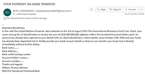 Bank Transfer Phishing Scam
