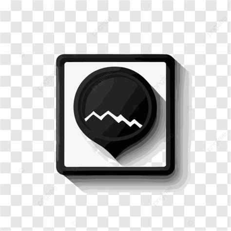 Map Of The Ground Vector Icon With Long Shadow A Simplistic Black Icon Of Located On A White