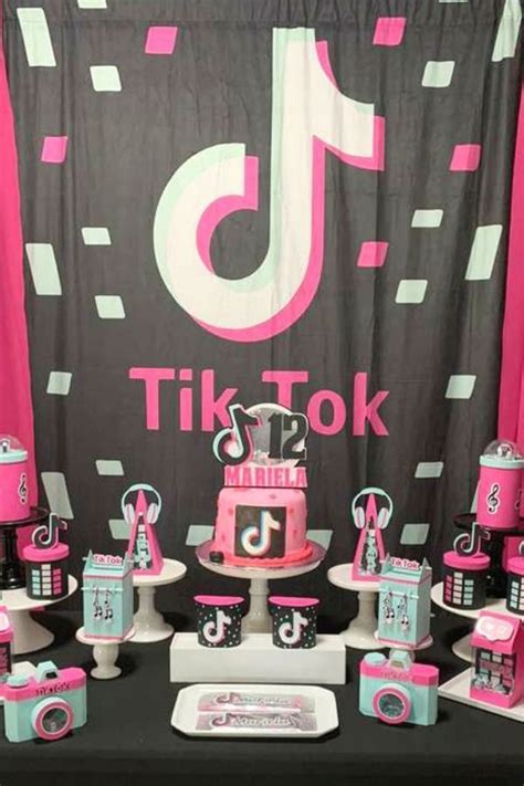 Tik Tok Birthday Party Ideas Photo 12 Of 13 Birthday Party Themes Birthday Party Girl