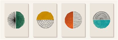 창의적인 미니멀한 손은 수채화 얼룩과 손으로 그린 낙서 낙서 서클으로 추상미술 배경을 그렸습니다 벽 장식 엽서 포스터 또는 브로셔 를 위한 디자인 현대 미술에 대한 스톡