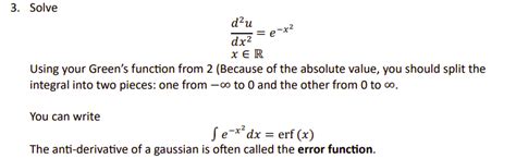 Solved Solved2udx2e X2xinrusing Your Greens Function From
