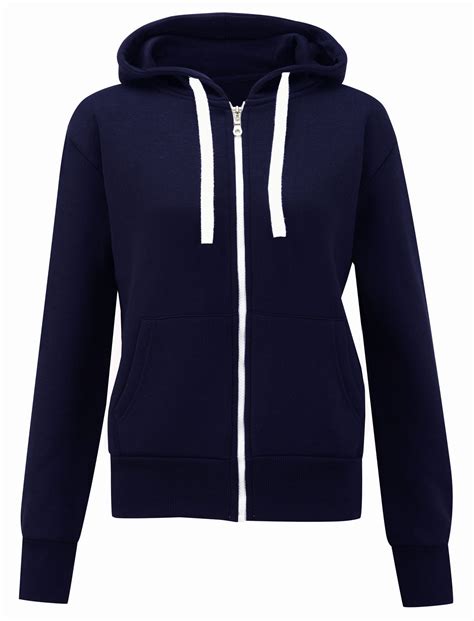 Unisex Plain Zip Hoodie Fleece Hooded Sweatshirt Womens Jacket Hoody