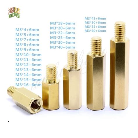 Gwint M3 L 6mm 20 Lub 50 Sztuk Hex Podk Adka Dystansowa Z Mosi Dzu Ruba