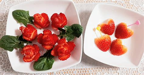 크리스마스홈파티 디저트에 좋은 딸기꽃과 하트모양