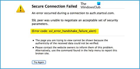 Sslerrorhandshakefailurealert Error Fixed