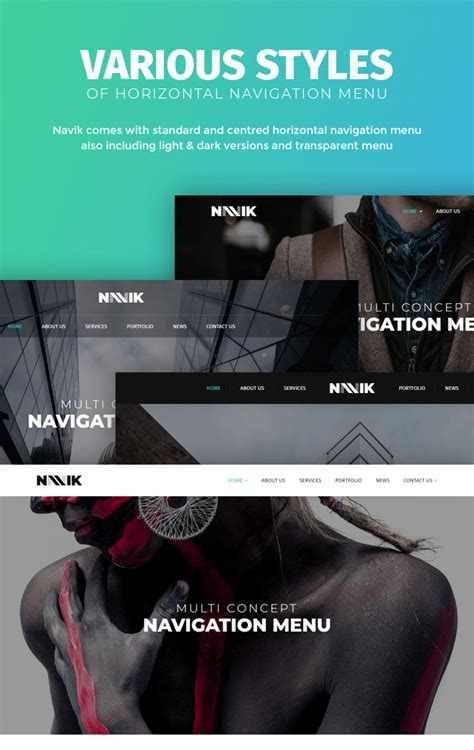 Navik Responsive Header Navigation Menu On Behance