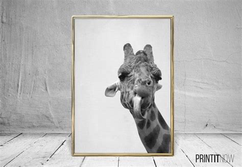 Giraffe Print Nursery Animal Decor Wall Art Large Printable Poster