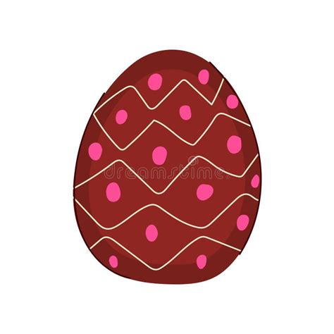 Decadent Chocolate Egg Cartoon Vector Illustration Stock Vector