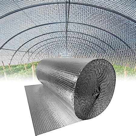 Dripex Feuille Aluminisé Double Face mm Film Aluminisé Isolation Thermique a Bulles