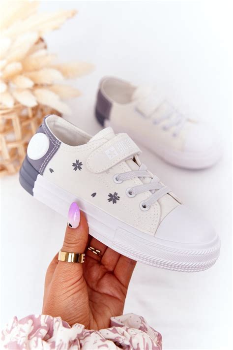 Dziecięce Trampki Na Rzep BIG STAR HH374052 Biało Szare 32 Big Star