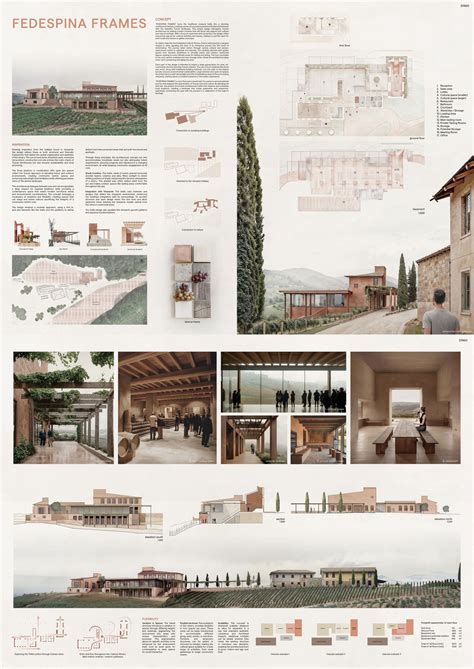 Results Cultural Winery Architecture Presentation Board Layout