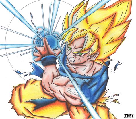 Goku Ssj Kamehameha By Cheygipe On Deviantart
