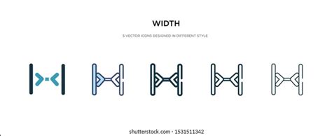 Width Icon Different Style Vector Illustration Stock Vector Royalty
