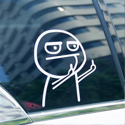 Funny Cartoon Middle Finger Vinyl Car Stickers Motorcycle Decal Fashion