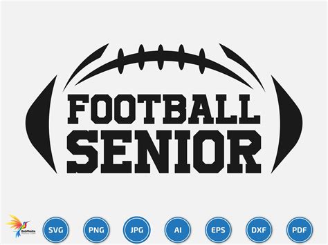 Football Senior Svg Football Svg Football Name Football Season