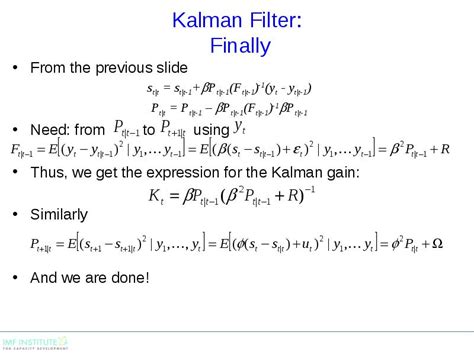 Dynamic Models And The Kalman Filter презентация доклад проект скачать