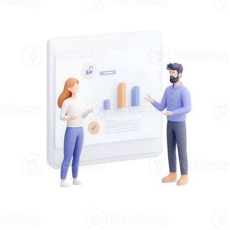 Two Professionals Discussing Data Analytics In A Modern Office Setting 54485656 Png