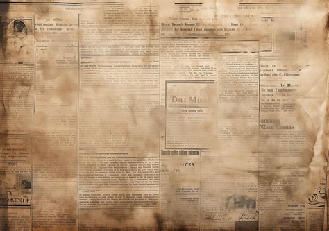 Vintage Newspaper Digital Background Paper Vintage Stained Paper Junk