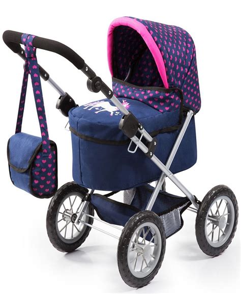Bayer Design Dolls Blue Pink Hearts Trendy Pram Macys