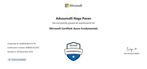 naga pavan adusumalli on linkedin microsoftazure certification