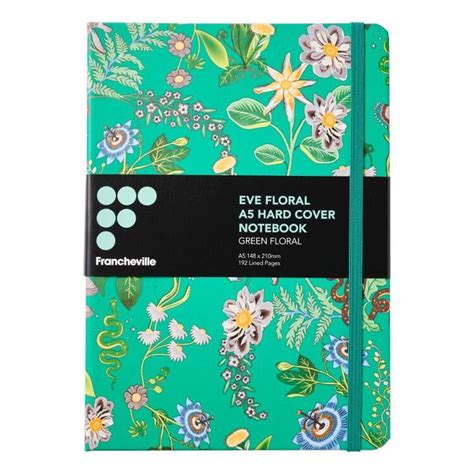 Francheville Eve Floral A5 Hardcover Notebook Eve Floral Green