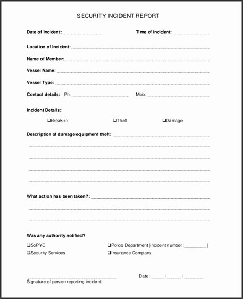 10 Theft Incident Report Template Sampletemplatess Sampletemplatess