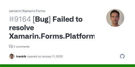 Bug Failed To Resolve Xamarin Forms Platform Android AppCompat