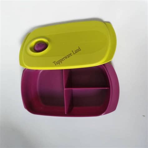 Tupperware Reheatable Divided Lunch Box 1L Purple Base Lazada