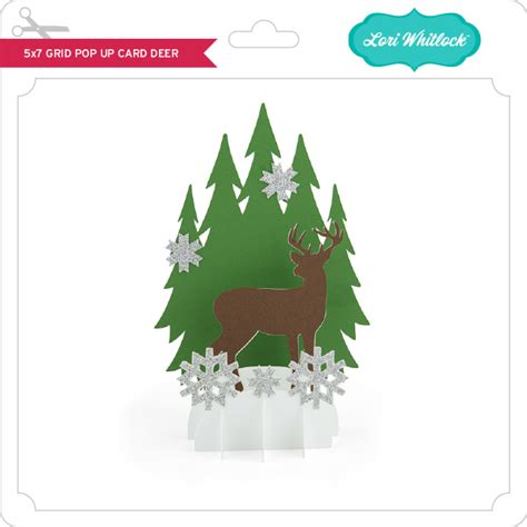 Lw 5×7 Grid Pop Up Card Deer Lori Whitlock