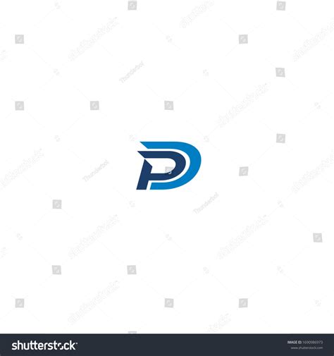 Initial D P Letter Logo Design Stock Vector Royalty Free 1690986973