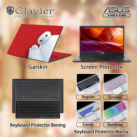 Jual Cover Keyboard Screen Protector Garskin Laptop Anti Gores Asus Vivobook A A E