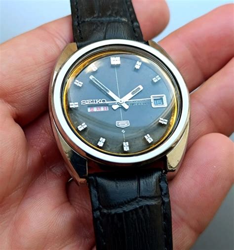 Seiko Crosshair 6119 7083 Nov 1970 Hanzi Day Date Bla Gem