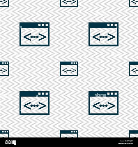 Code Sign Icon Programmer Symbol Seamless Abstract Background With