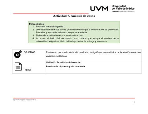 Ejercisios de actividad Actividad Análisis de casos Instrucciones Revisa el