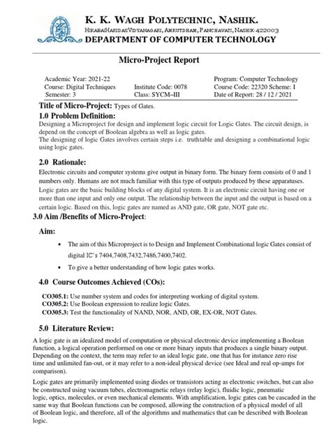 Dte Final Micro Project Pdf
