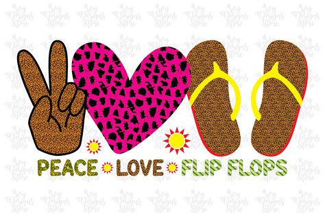 Peace Love Flip Flops Summer Svg Graphic By Svgdesignsstore07